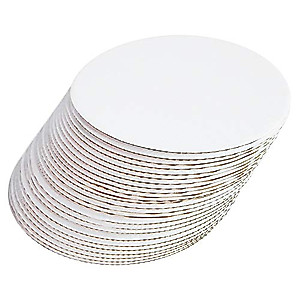 ONE MORE [30pcs] 6" White Cakeboard Round,Disposable Cake Circle Base Boards Cake Plate Round Coated Circle Cakeboard Base 6inch,Pack of 30