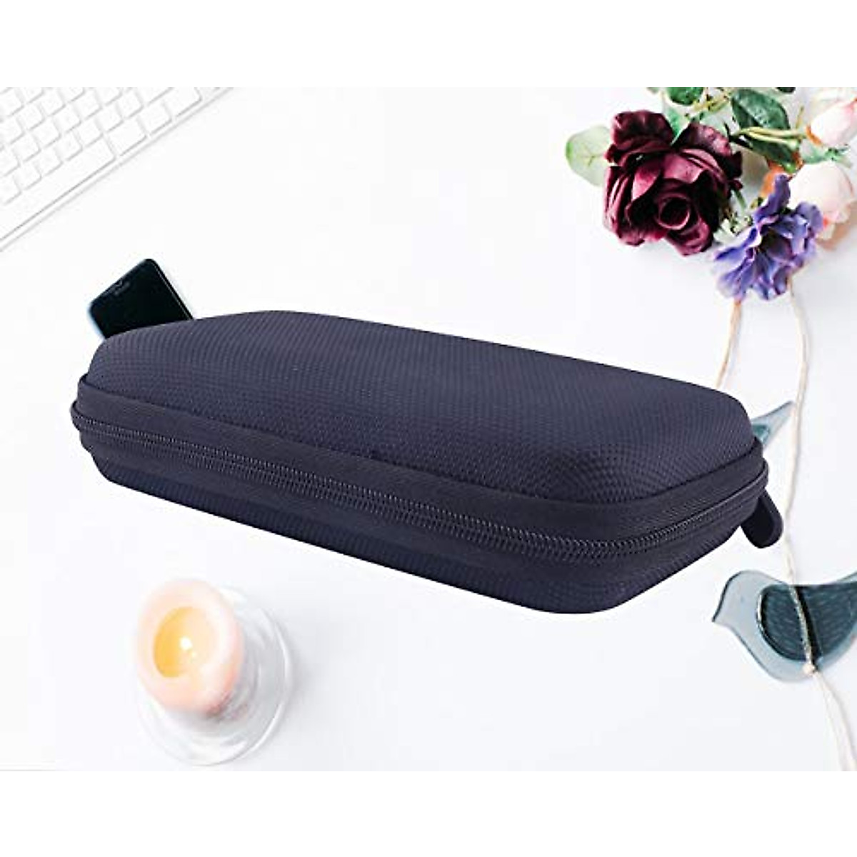 WERJIA Hard Carrying Case for RG351MP/RG350M/ RG350P/RG350 Handheld Retro Game Storage Suitcase (Black)