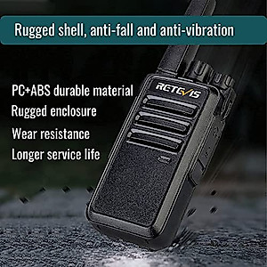 Retevis RT68 Walkie Talkie(10 Pack) with Earpiece(6 Pack) with 6 Way Multi Unit Charger(1 Pack), Two Way Radios Rechargeable, Heavy Duty Walkie Talkies for Adults, for Restaurant School Manufacturing