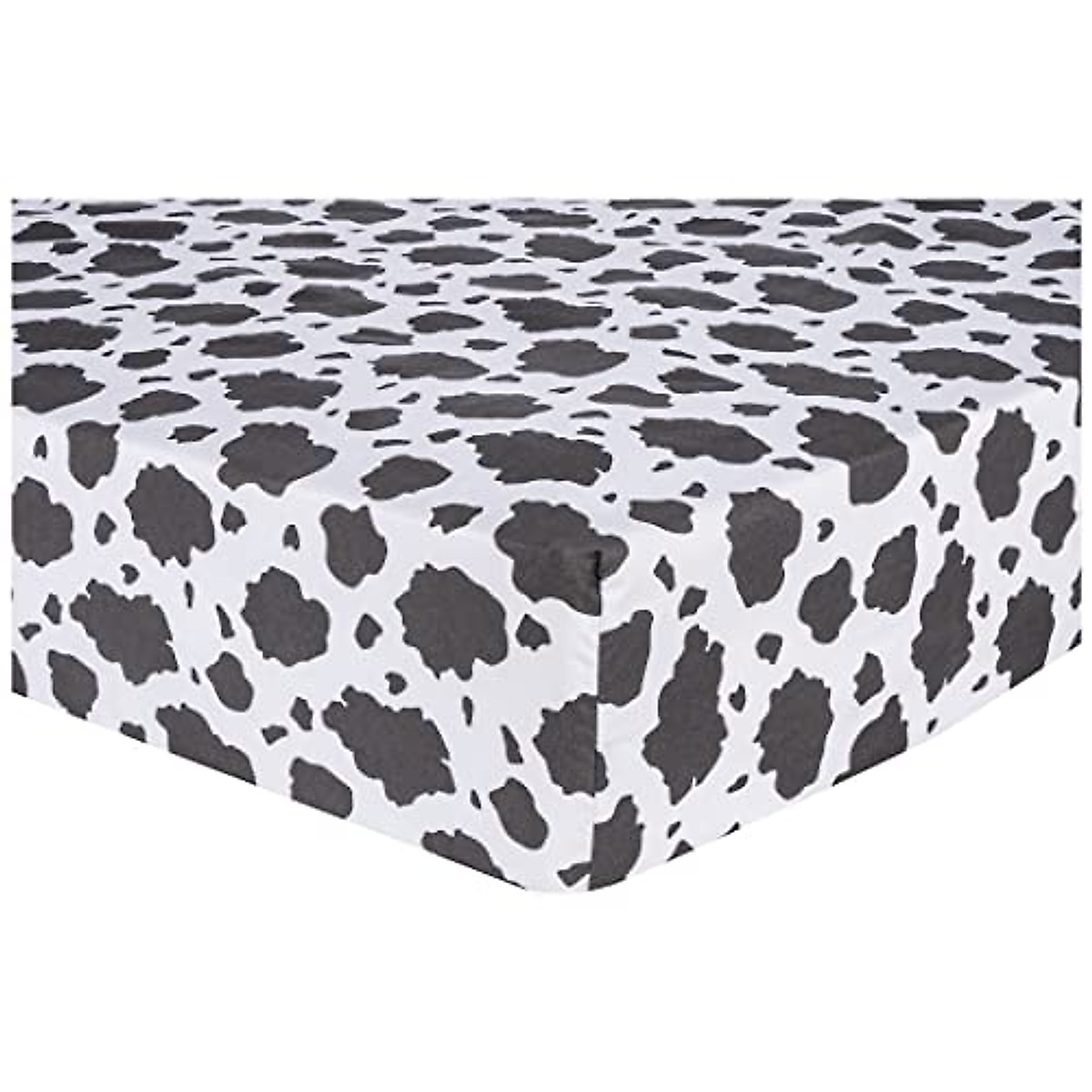 Sammy & Lou Cottage Cow 2-Pack Microfiber Fitted Crib Sheet Set, Fits Standard Crib Mattress 28 in x 52 in; Fully Elasticized,