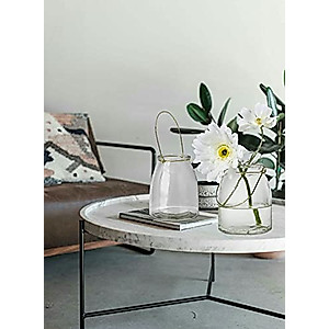 Serene Spaces Living Hanging Glass Jar for Wedding, Parties, Events, Patio, Use as Hanging Glass Lamp or for Flowers, Measures 6" Tall and 5" Diameter, Sold Individually