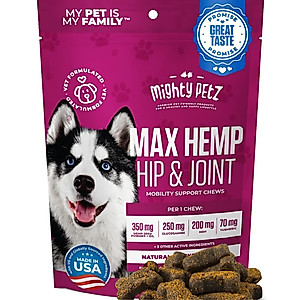 Mighty Petz MAX Dog Allergy Relief + Mighty Petz MAX Hemp Glucosamine for Dogs Bundle