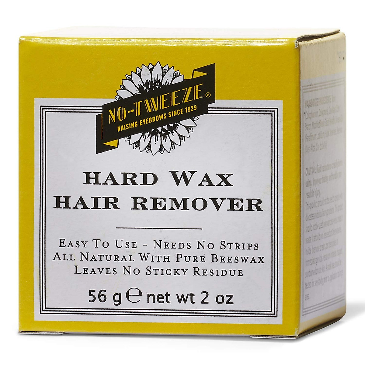 No-Tweeze Classic Hard Wax Hair Remover - Easy To Use, Needs No Strips, 2 oz, 1-pack