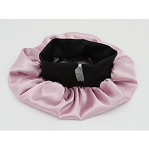 SENGTERM Kids Satin Bonnet Double Layer Wide Elastic Band Sleep Cap Hair Bonnet Silky Night Cap for Girls Toddler Child