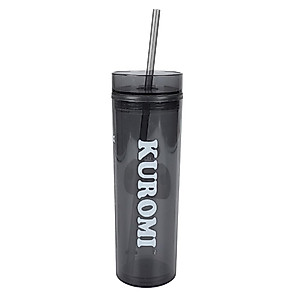 Bioworld Kuromi 16 Oz Slim Acrylic Travel Cup With Straw
