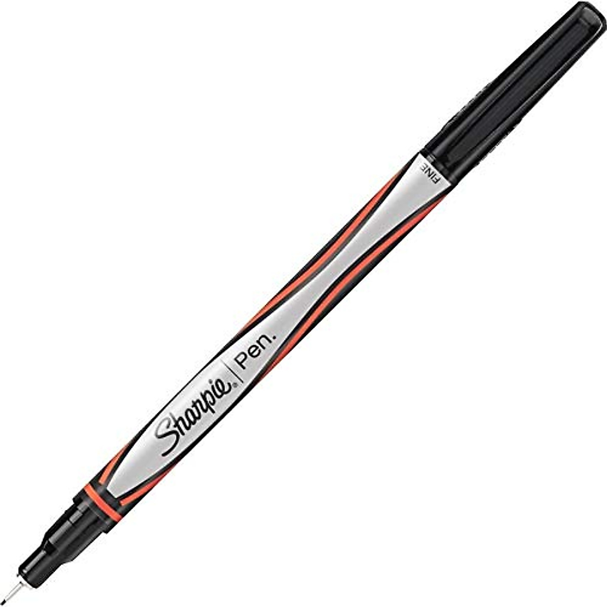 SHARPIE 1742665 Plastic Point Stick Permanent Water Resistant Pen, Red Ink, Fine, Dozen