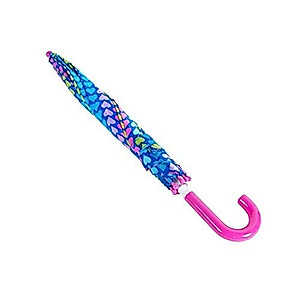 ShedRain Multicolored Heart Striped Kids Umbrella - Pinch-Proof, Easy Grip Handle - Compact Children's School & Travel Umbrella with Large 33" Arc, Heavy Duty Steel Shaft & Fiberglass Ribs