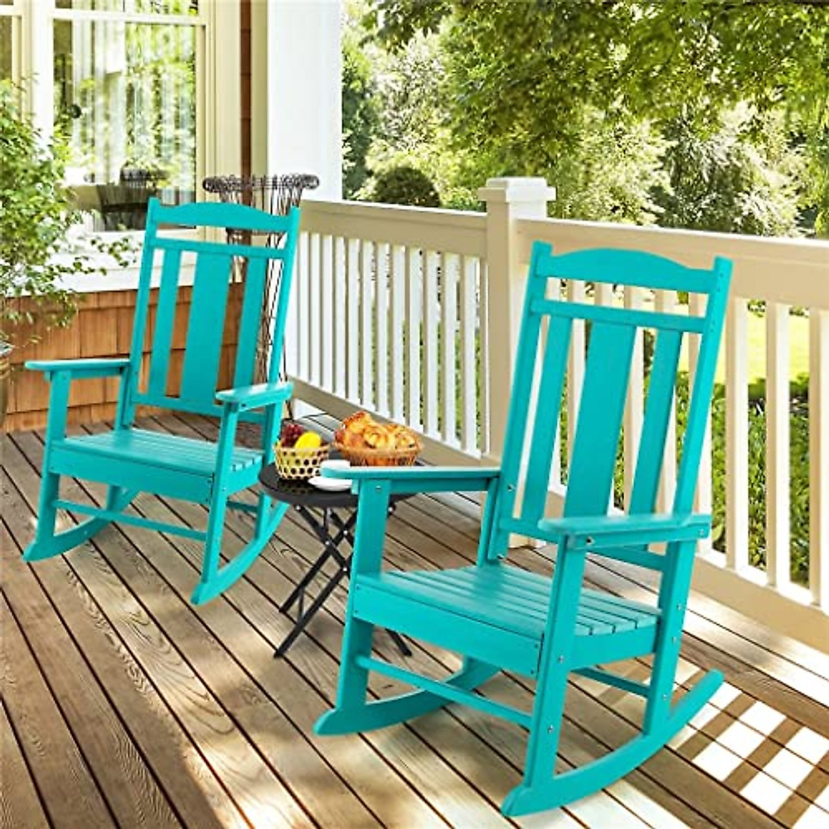 FKSDHDG 2 Piece Patio Rocker Rocker High Back