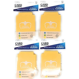 40 Ultimate Guard Trading Card Dividers (4 10ct Packs) Yellow