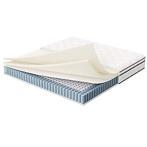 Modway MOD-7090-WHI Jenna 12" Innerspring and Foam King Mattress, White