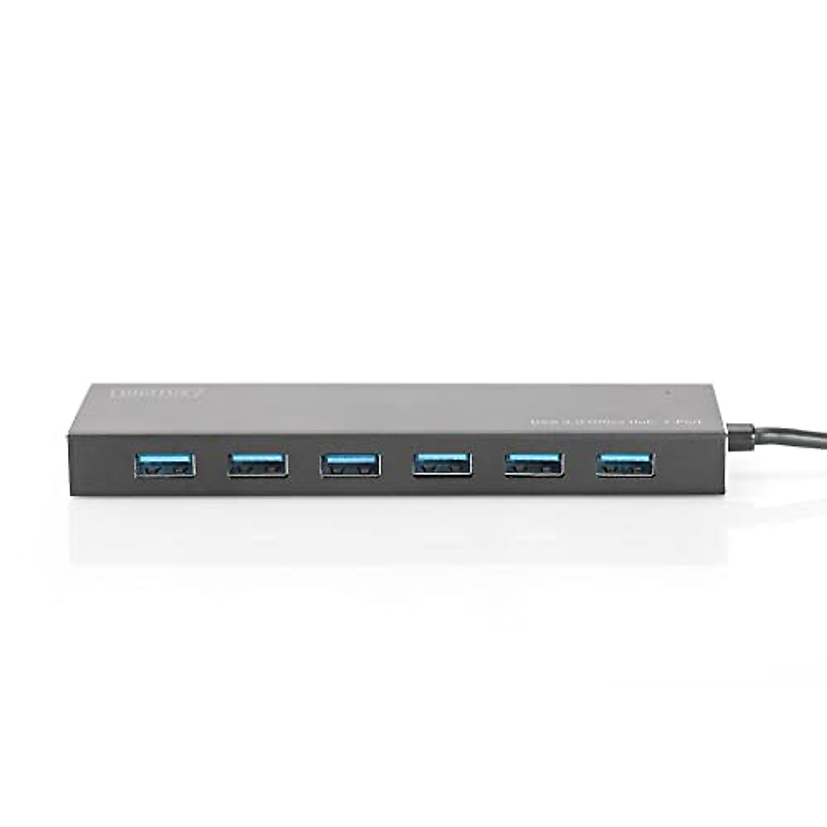 DIGITUS USB Hub, USB 3.0 Backwards Compatible Grey Black 7 Ports