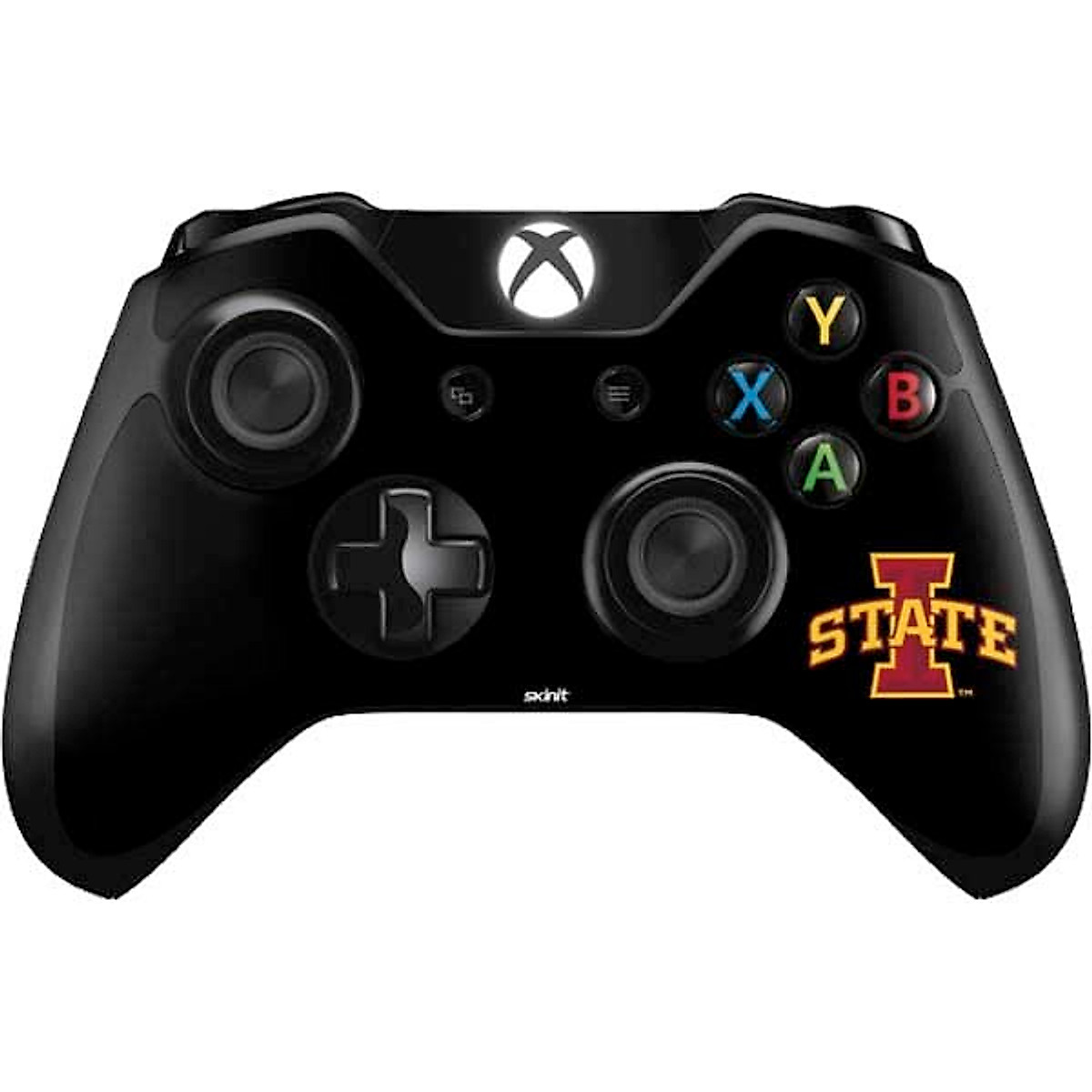 Skinit Decal Gaming Skin Compatible with Xbox One Controller - Officially Licensed College Iowa State Black Design