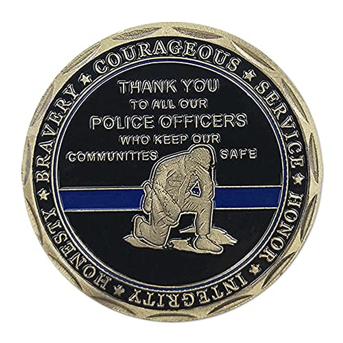 U.S Police Officers Challenge Coin Prayer Thank You Coins