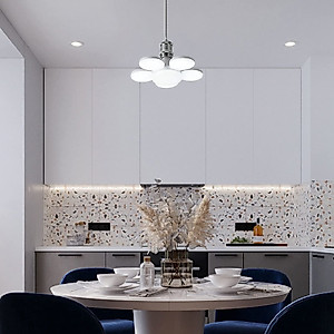 yaogohua LED Garage Ceiling Light, 50W 6500K White Lighting E27 E26 Base 8000LM, Adjustable Deformable Light for Warehouse Balcony Corridor 85‑265V