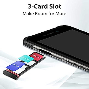 Ulefone Armor X10 Pro Unlocked Rugged Smartphone, 4GB RAM + 64GB ROM, 5180mAh, 20MP Dual Rear Camera, Dual Speakers, Headset-Free FM Radio, 5.45 Inch HD+, Type-C Android Cell Phone (Grey)