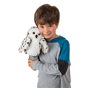 Little Snowy Owl Little Puppet, White, Gray, Black