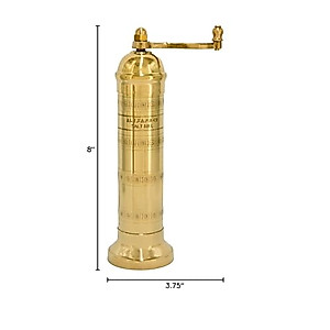 Alexander Home The Original Greek Salt and Pepper Mill (Brass, 8-Inch Salt)