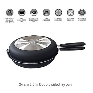 HUDSON BEST KITCHENWARE | Nonstick Black OMELETTE FRY PAN 9.5 inch Cookware
