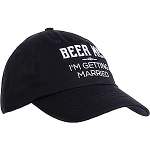 Ann Arbor T-shirt Co. Beer Me, I'm Getting Married | Black Groom Bachelor Party Baseball Cap Dad Hat