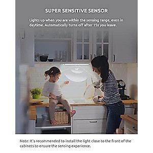 Pluralla Closet Light Rechargeable, 41 LED Under Cabinet Light with Motion Sensor, Magnetic Wireless Light Fixtures, 3 Colors Dimmable Under Counter Night Light for Kitchen/Wardrobe/Stairway - 2 Pack