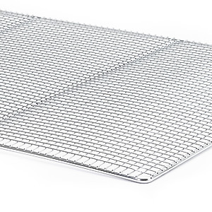 Adcraft Commercial Donut Frying Screen Made of Nickel Plated Wire Mesh for Donut Fryers, 17" x 25", Silver