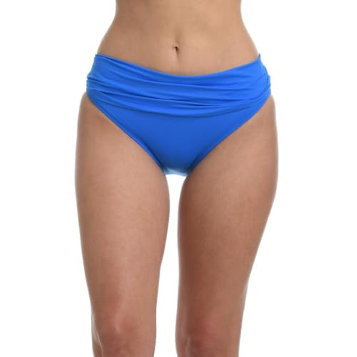 La Blanca Women's Island Goddess Shirred Band Hipster Bikini Swimsuit Bottom, Capri Blue, 8