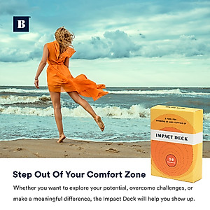 BestSelf Impact Deck - 20 Reflection & 20 Action Cards to Grow in Courage Over Comfort with 10 Affirmation Cards for Motivation