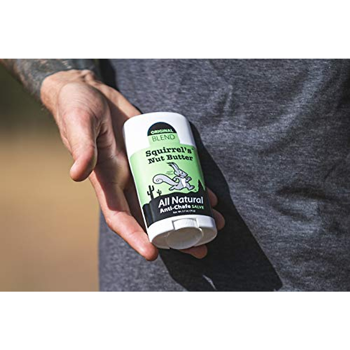 Squirrel's Nut Butter All Natural Anti Chafe Salve, Stick Applicator, 1.7 oz