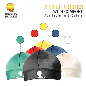 Royalty Headwear Premium Wave Cap, The Best Wave Cap for for 360, 540, and 720 Waves (Black)