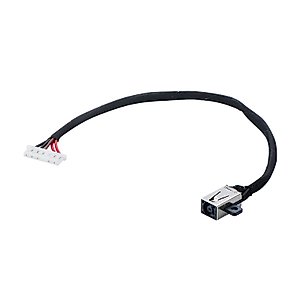 Iwlikey Replacement DC Jack Charging Port DC in with Cable Harness for Dell Inspiron 15 3551 3552 3558 3559 Series, Compatible with 450.030060001 [1 Pack]