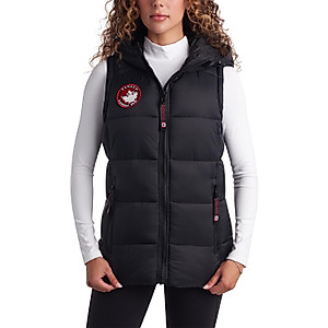 CANADA WEATHER GEAR Women’s Vest - Quilted Puffer Vest - Outerwear Sleeveless Jacket, S-XL, Size Medium, Black