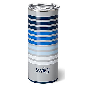 Swig Life 20oz Triple Insulated Stainless Steel Tumbler with Spill-Resistant Lid, Dishwasher Safe, Double Wall, and Vacuum Sealed Coffee Tumbler in Rad Racer Print (Multiple Patterns)