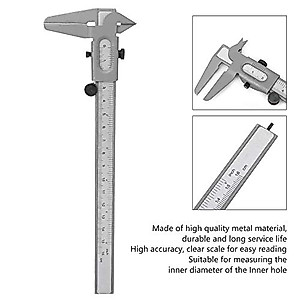 Vernier Caliper, High Precision Metal Vernier Caliper Manual Measuring Caliper Tools Micrometer Ruler for Measuring The Inner Diameter and Outer Diameter(6inch)