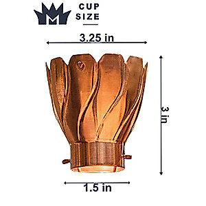 Monarch Rain Chains 14003 Pure Copper Akira Rain Chain, 8-1/2 Feet Length Replacement Downspout for Gutters