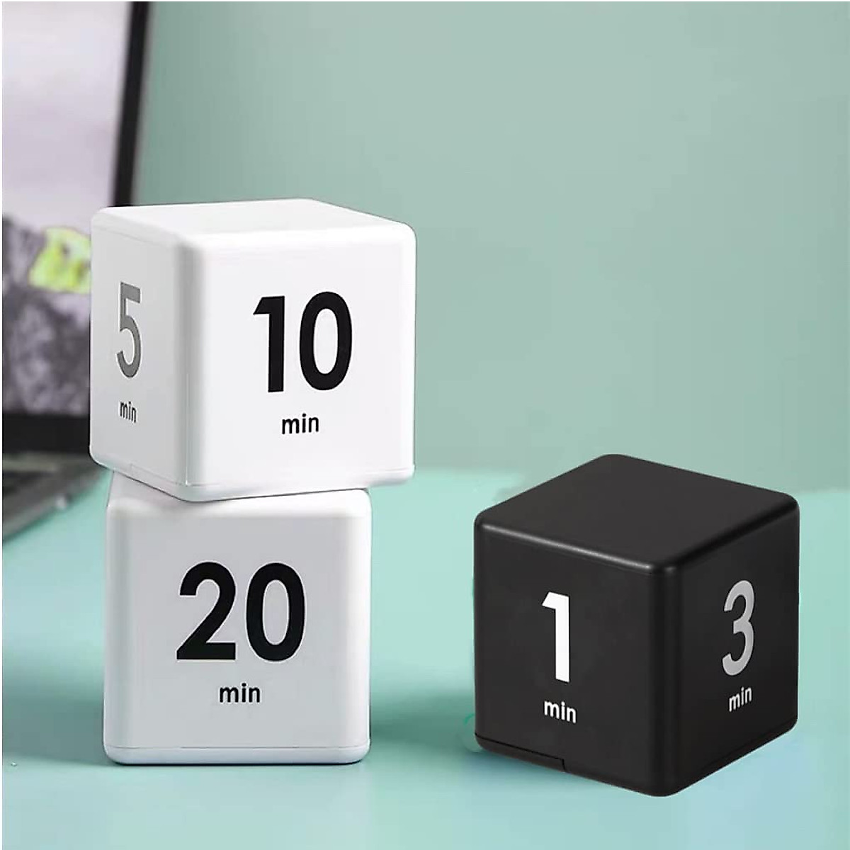 Feilifan Cube Timer, Kitchen Timer Kids Timer for ADHD Productivity Workout Flip Timer Classroom for StudyTime Countdown Management Timercube…