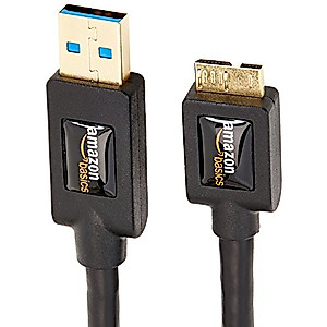 Amazon Basics USB 3.0 Cable - A-Male to Micro-B - 3 Feet (0.9 Meters), Black, Printer