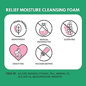 MAKEPREM Safe Me Relief Moisture Cleansing Foam, 5 Oz - Hydrating, Gentle, Non-Stripping, pH 5.5, Sub-Acidic, Age-Defying, Chemical-Free