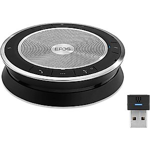 GTW Bundle with EPOS SP30+ Bluetooth Speakerphone and Global Teck Gold Support Plan - For Streaming Voice and Video Distance Learning, Remote Work, School, Conferencing Apps - Zoom, Webex, Meet, Teams