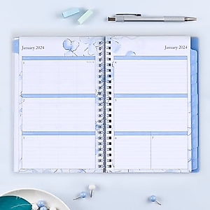 Blue Sky 2024 Weekly and Monthly Planner, January - December, 5" x 8", Frosted Cover, Wirebound, Lindley (101579-24)