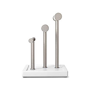 Umbra Trigem Three Tiered Tabletop Organizer for Necklace, Bracelets and Earrings, 3, White Nickel