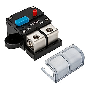 Jtron Circuit Breaker 150 AMP Car Audio Solar Energy Inline Circuit Breaker Fuse Inverter with Waterproof Cover for Motor Auto Car Marine Boat Bike Fuse Holders Inverter(150A)