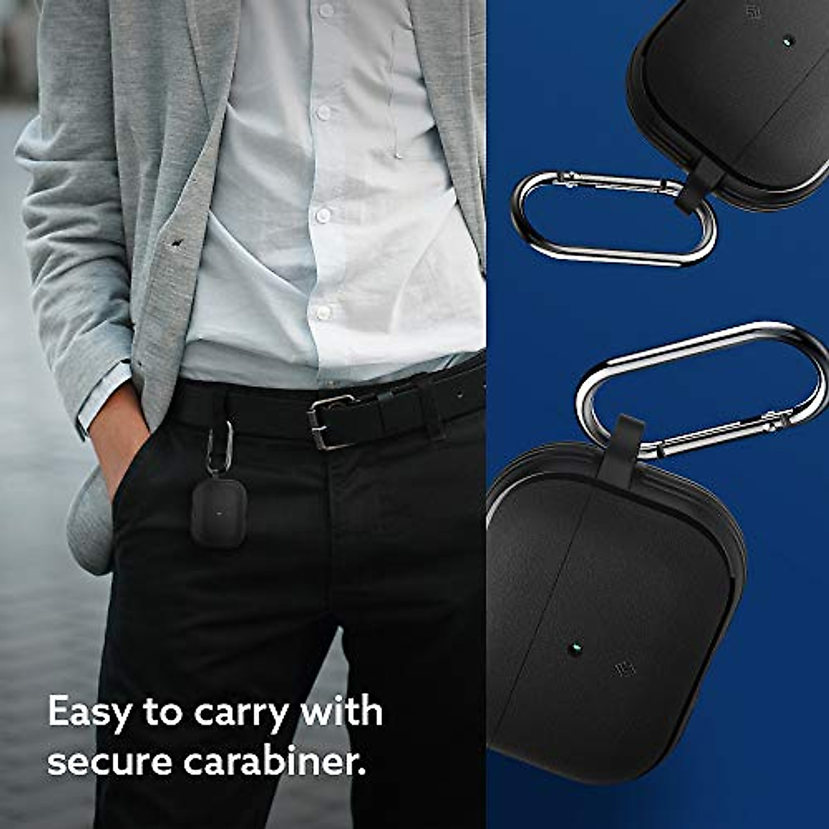 Caseology, Portable Electronic Device Cover, Earphones, Bumper, Vault for Apple Airpods Pro Case (2019) - Matte Black