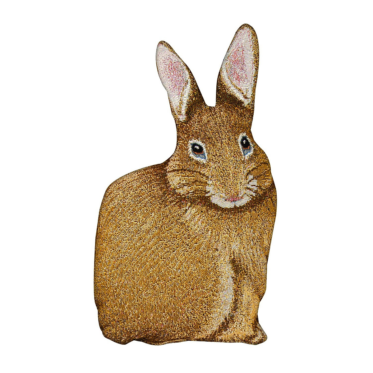 Manual Woodworkers & Weavers Bunny Hop Hare Raising Rabbit Shaped Pillow, 17.5",