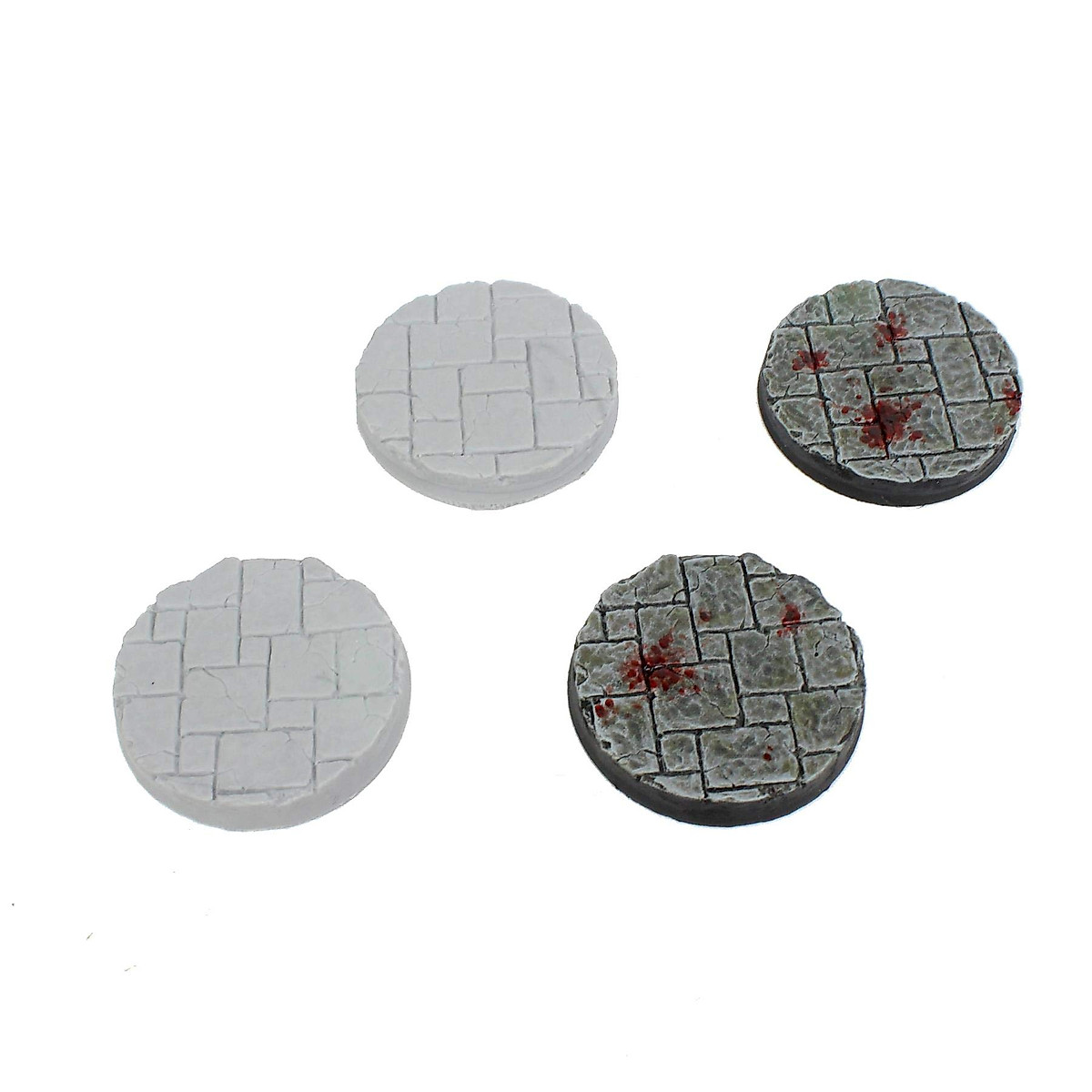 War World Gaming 40mm Round Dungeon one Resin Bases x5 for 20-28mm Scale Miniatures & Figures,5 x 40mm