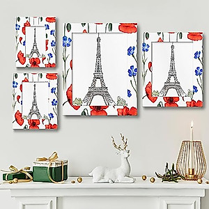 JXDXHCW 5x7 Picture Frame Red Poppy Blue Flower Home Gallery Wall Tabletop Decor with Stand Hanging Hook for Photos Certificate Poster Collage Display-Floral Pattern Frame