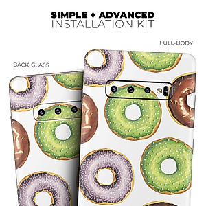 DesignSkinz Yummy Donuts Galore Protective Vinyl Decal Wrap Skin Cover Compatible with The Samsung Galaxy S20 (Screen Trim & Back Glass Skin)