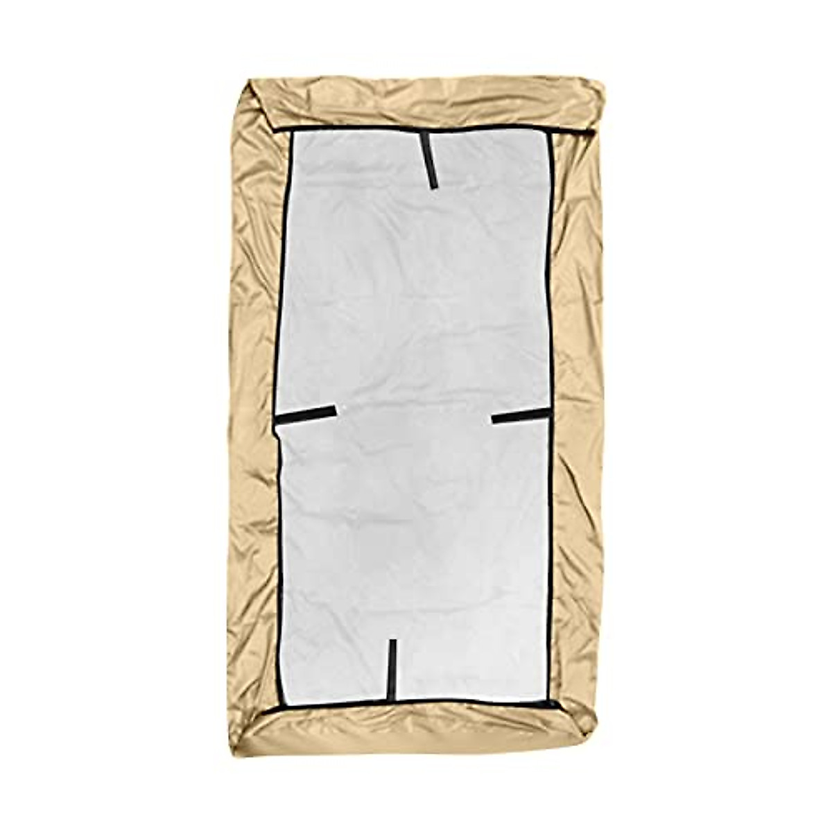 Elainilye Replacement Patio Swings Canopy Outdoor Replaceable Porch Top Cover Sunscreen Waterproof Garden Yard Swing Replacement Parts (Silver) (Beige)