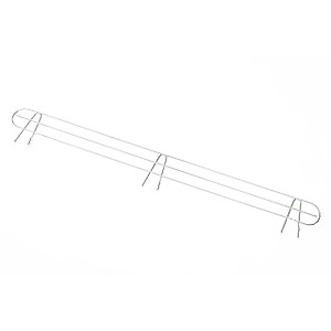 Home Storage Space Wire Shelf Back Ledge, Fits on 36" Wide Wire Shelf, Chrome Color, 2-Pack