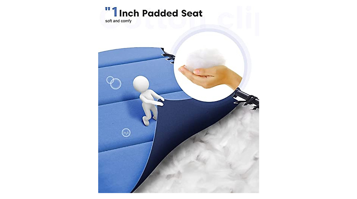 Ezcheer Oversized Outdoor Folding Lounge Chair - Comfortable XL Sun Seat