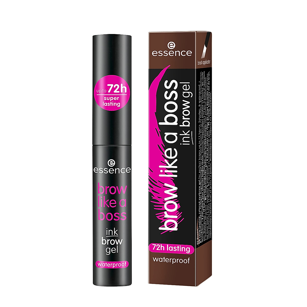 essence | Brow Like A Boss Brow Gel | Waterproof & Smudge Proof Tinted Brow Gel | Vegan & Cruelty Free, Paraben Free (02 | Brown)